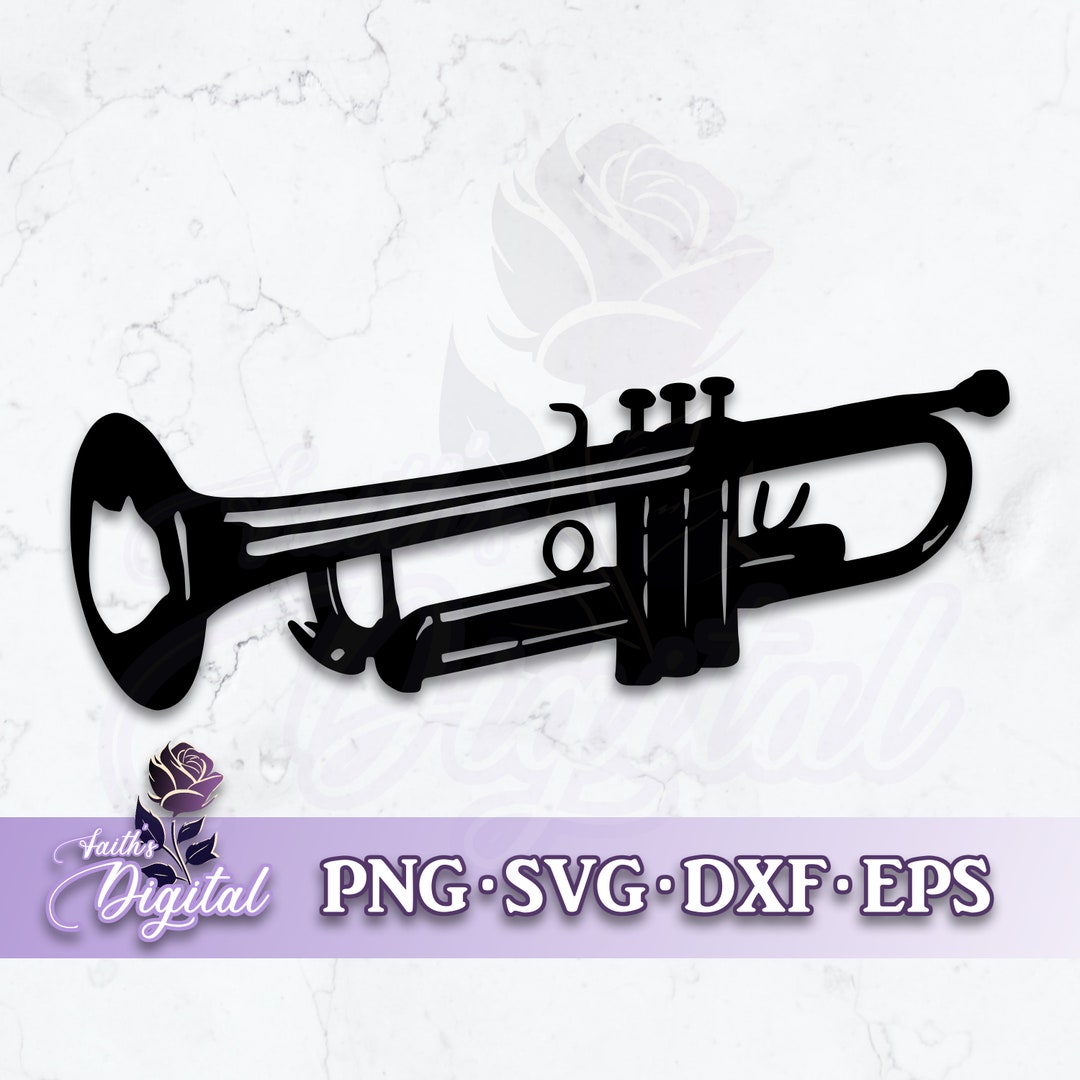 Trumpet - Instant Download! Craft With Ease: Svg, Png, Dxf, & Eps Files ...