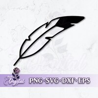 Feather Svg, Feather Dxf, Feather Png, Feather Laser Cut, Feather Cut ...
