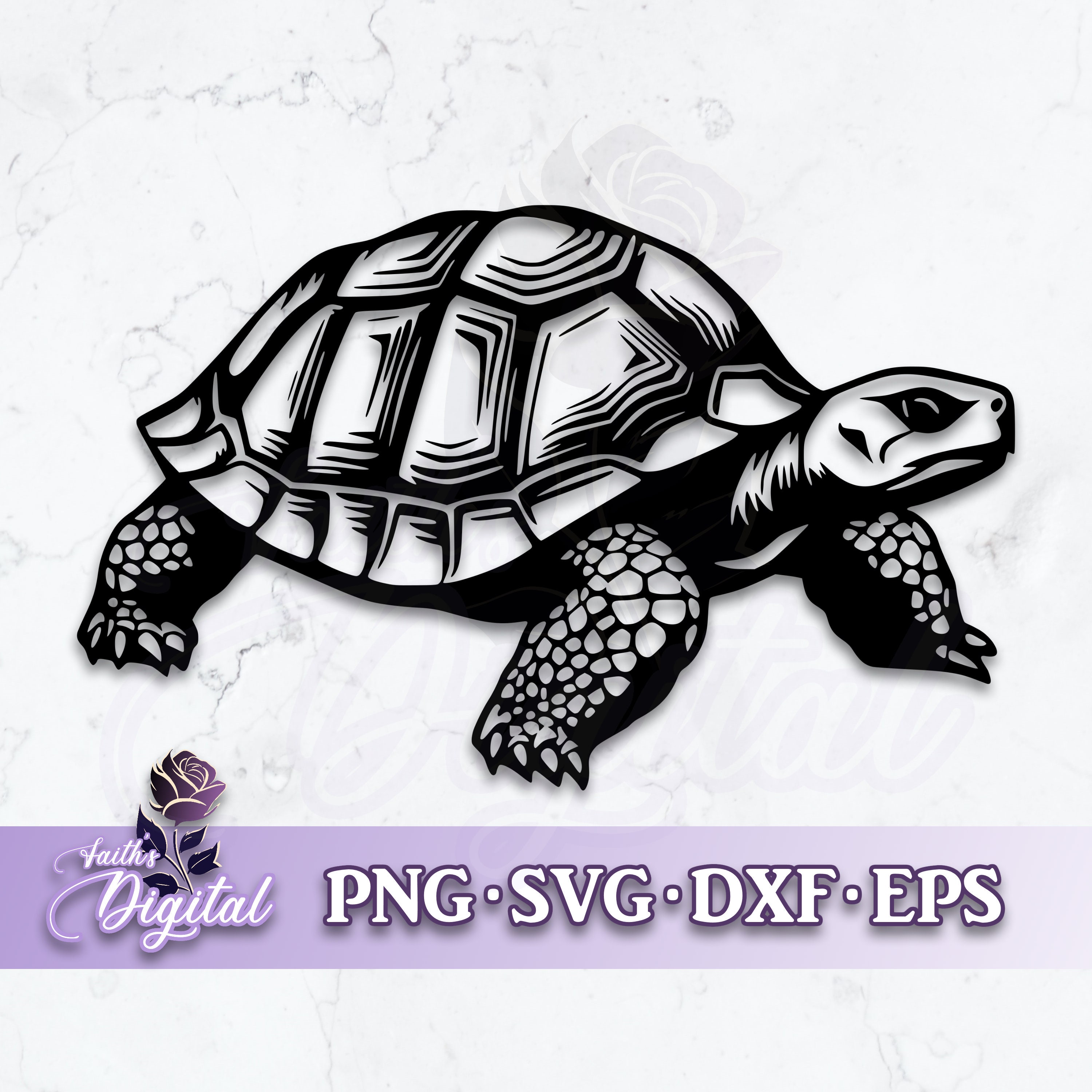 Aldabra Tortoise Silhouette