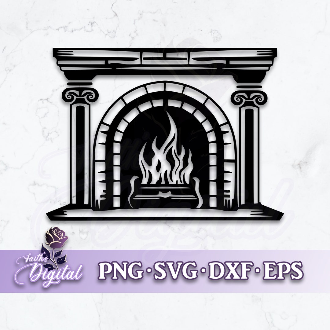 Fireplace - Instant Download! Craft With Ease: Svg, Png, Dxf, & Eps ...