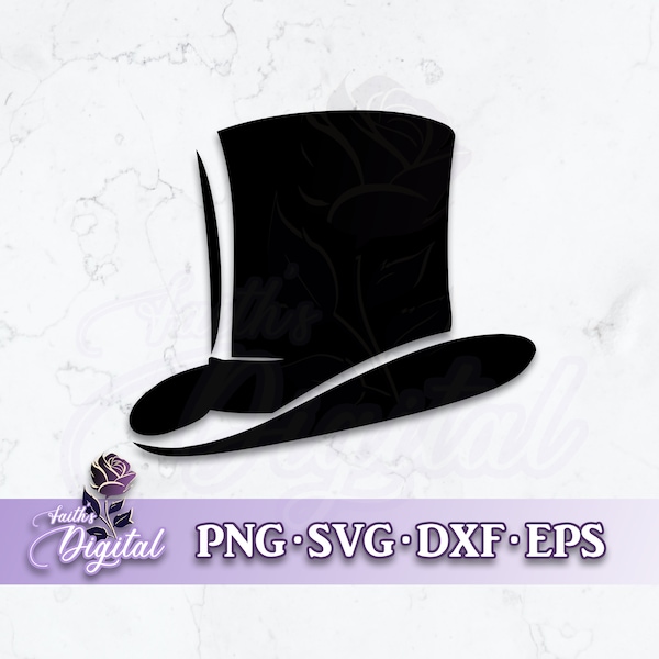 Elegant Top Hat Svg - Etsy