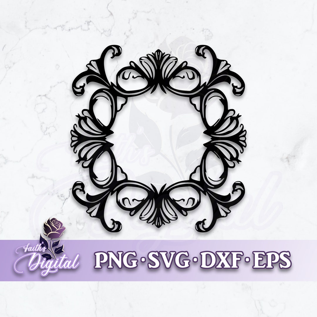 Baroque Frame - Instant Download! Craft With Ease: Svg, Png, Dxf, & Eps ...