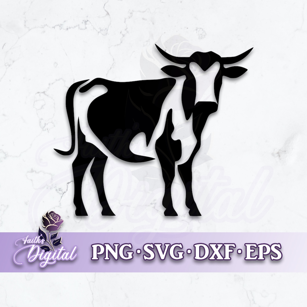 Cow - Instant Download! Craft With Ease: Svg, Png, Dxf, & Eps Files ...