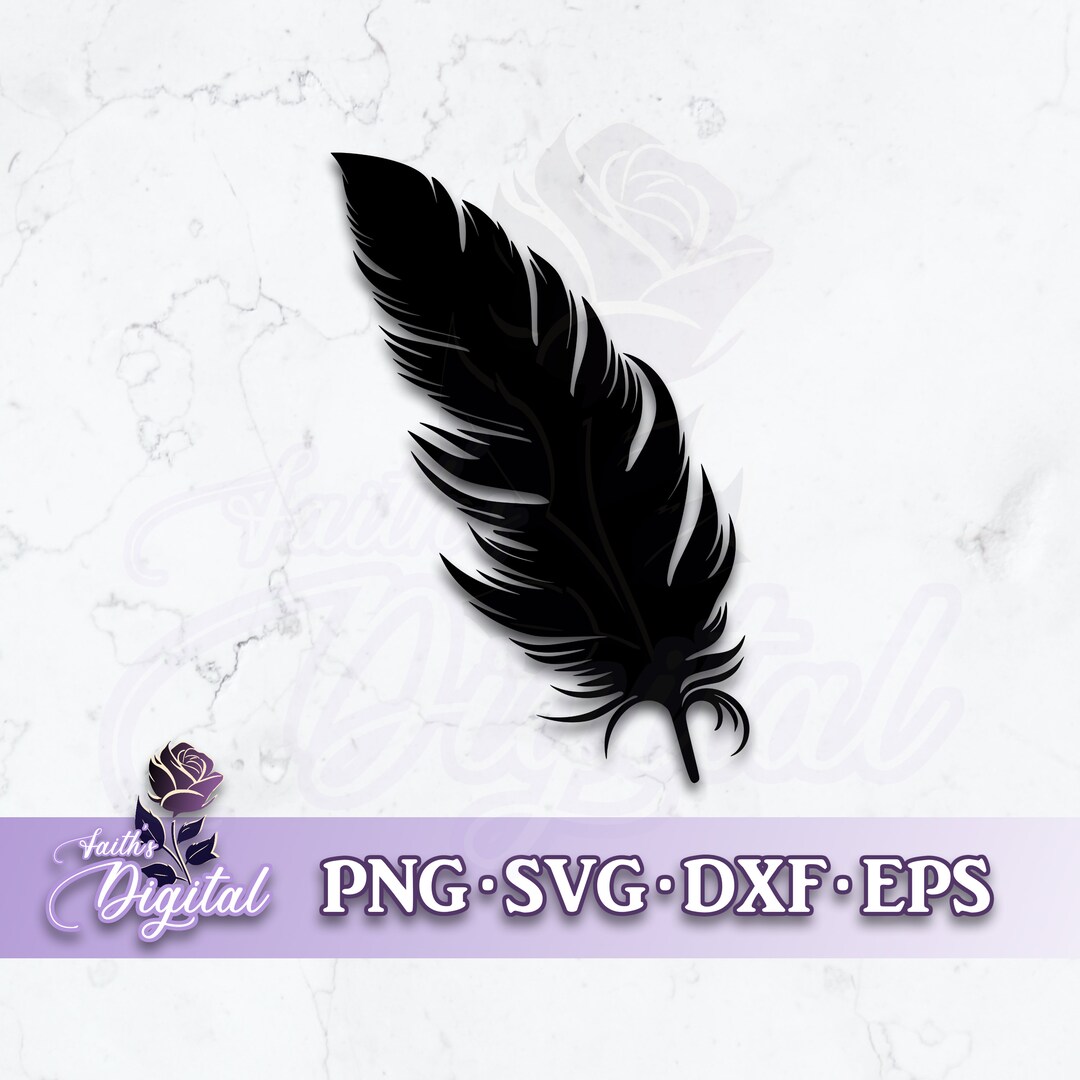 Feather - Instant Digital Download Svg, Png, Dxf, & Eps Files - Etsy