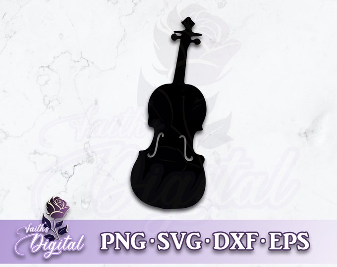 Violin SVG #6 Violin DXF, Violin PNG, Violin Clipart, Violin Silhouette ...
