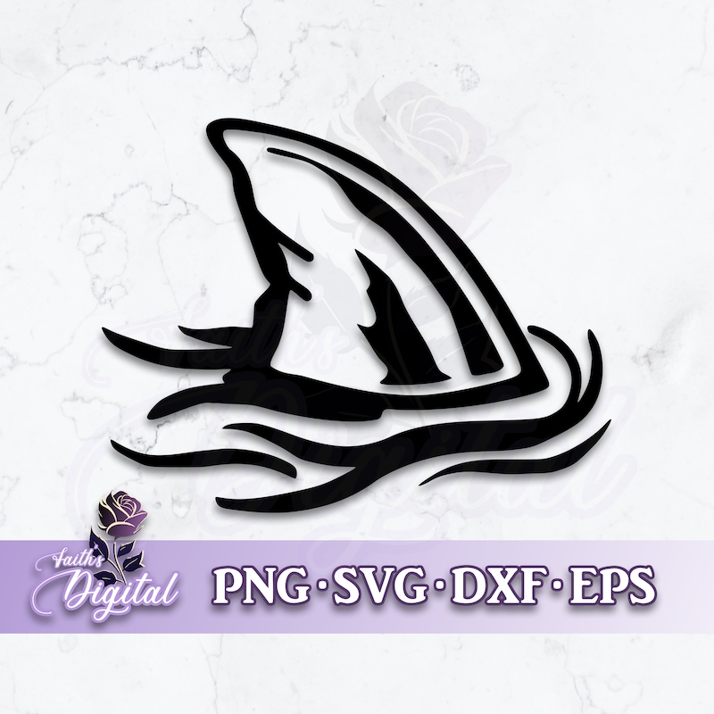 Shark Fin Svg - Etsy
