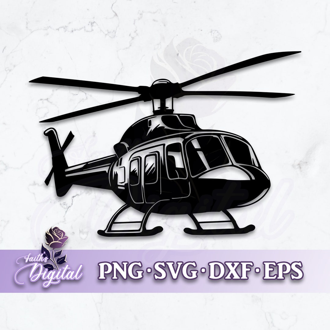 Helicopter - Instant Download! Craft With Ease: Svg, Png, Dxf, & Eps ...