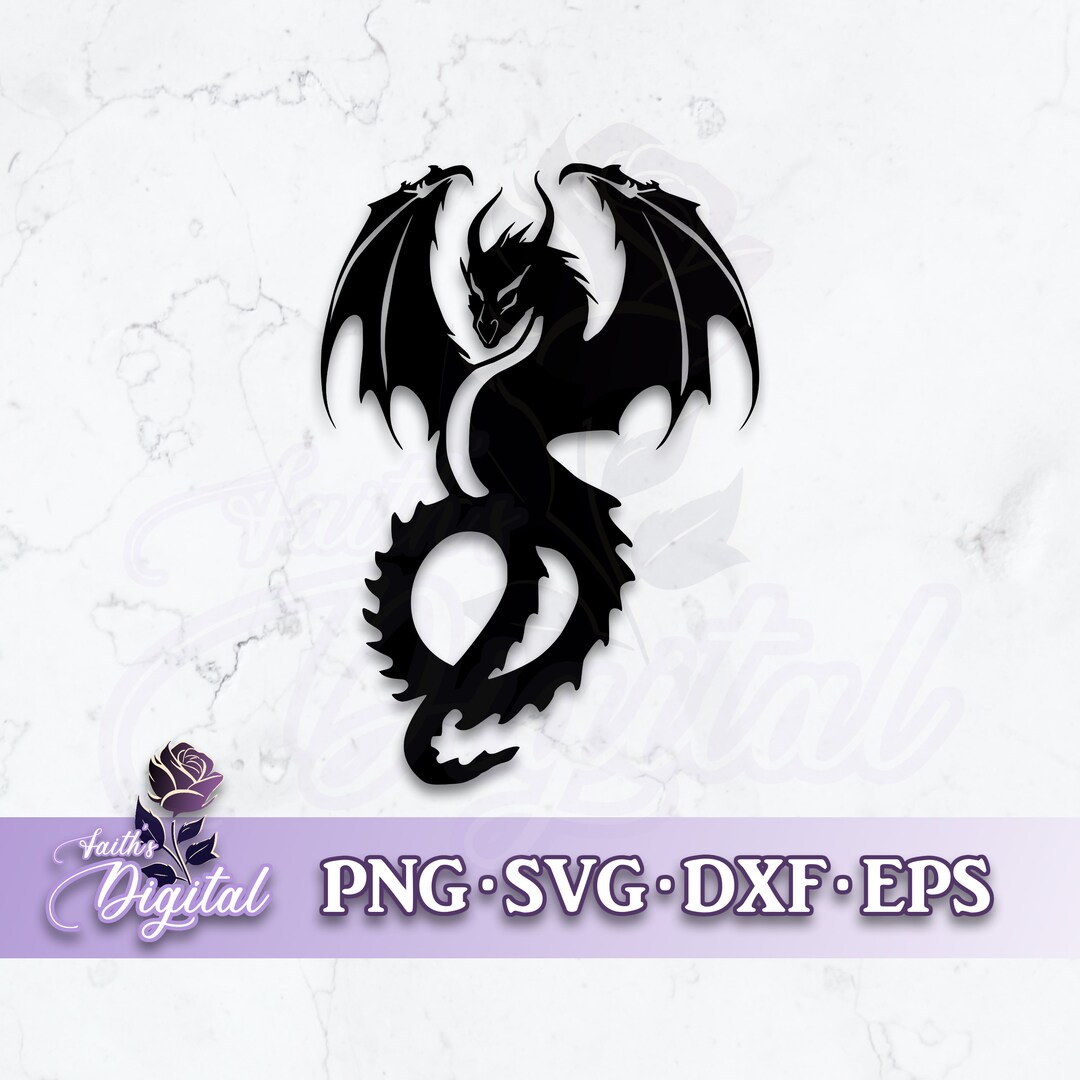 Dragon - Instant Download! Craft With Ease: Svg, Png, Dxf, & Eps Files ...