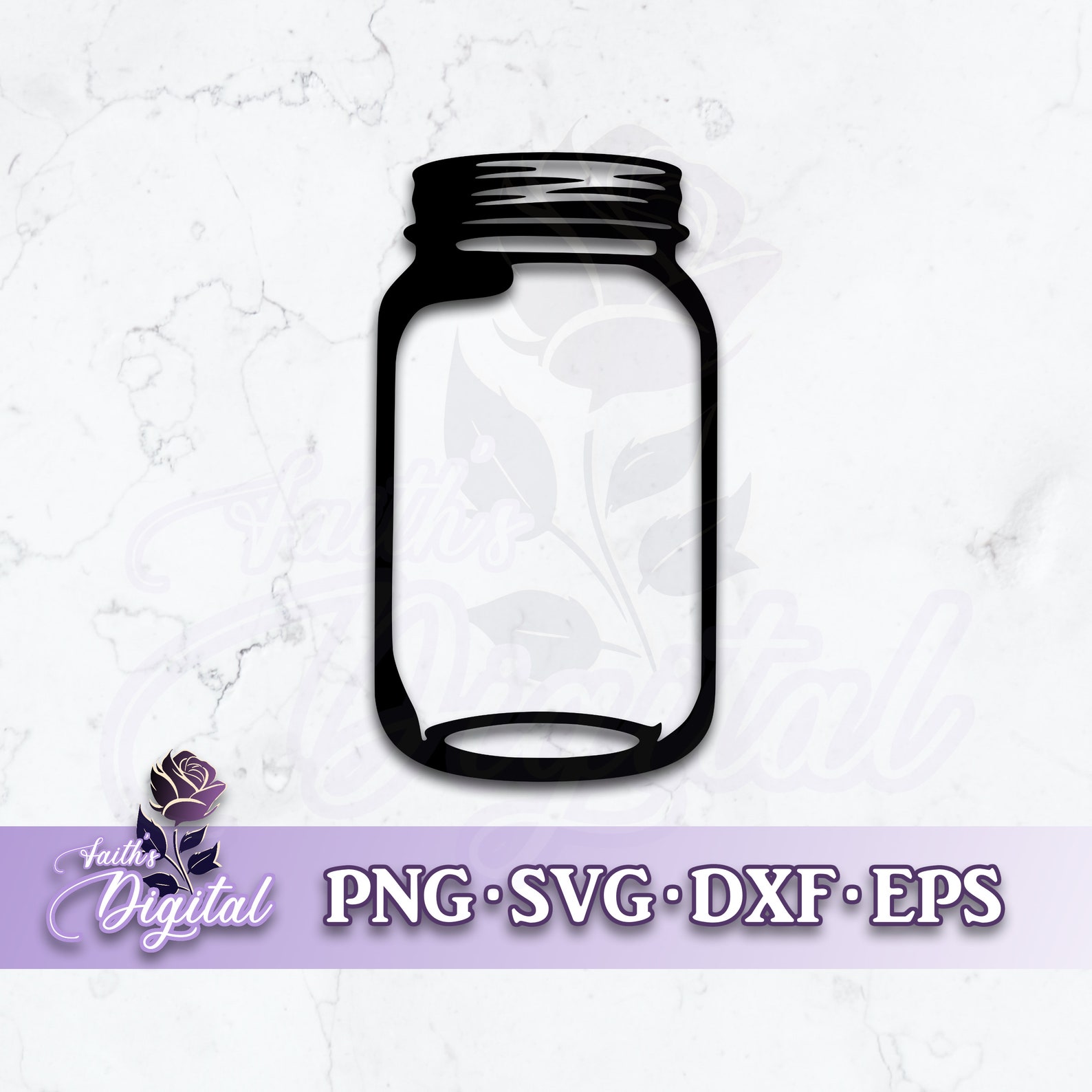 Glass Jar - Instant Download! Craft With Ease: Svg, Png, Dxf, & Eps ...