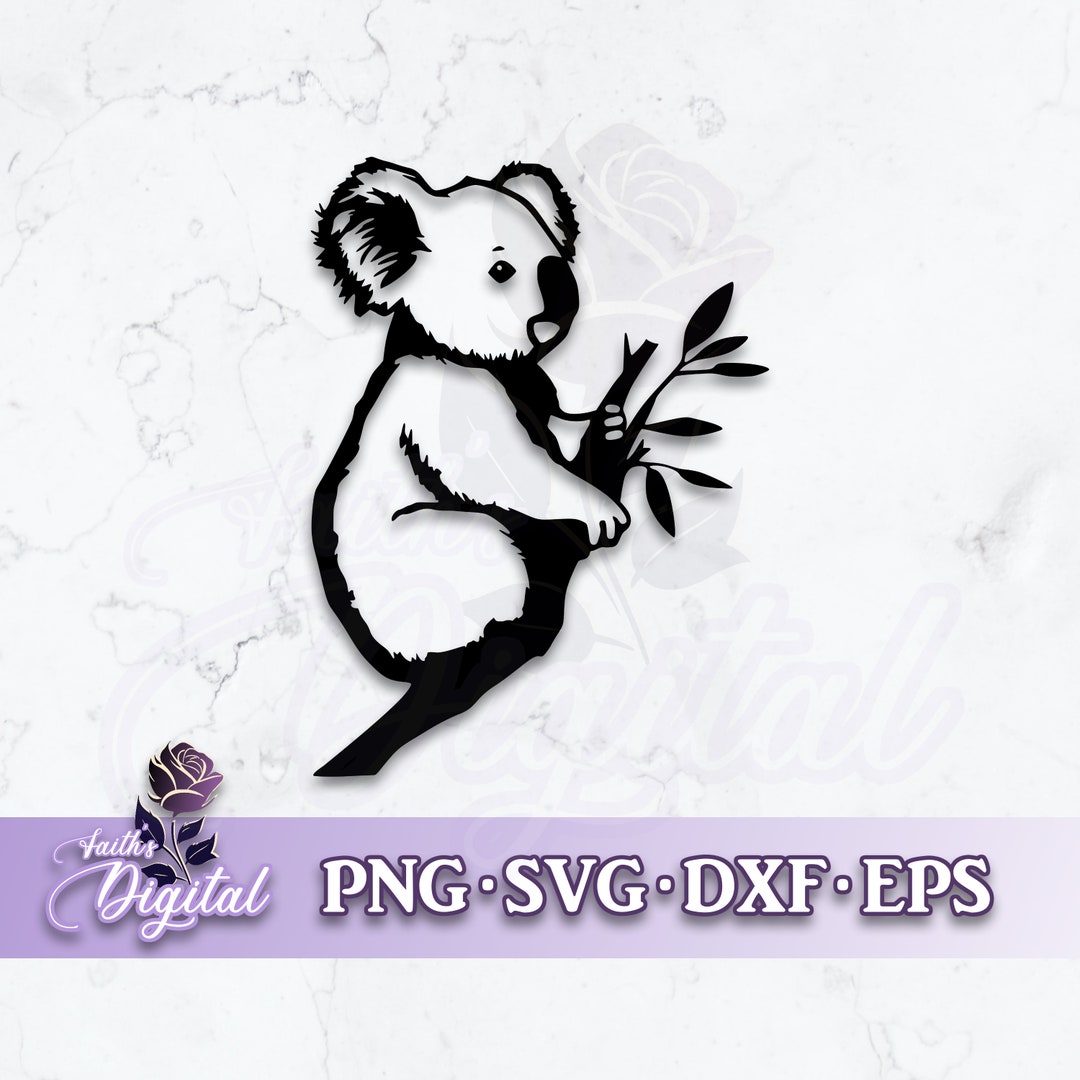 Koala - Instant Download! Craft With Ease: Svg, Png, Dxf, & Eps Files ...