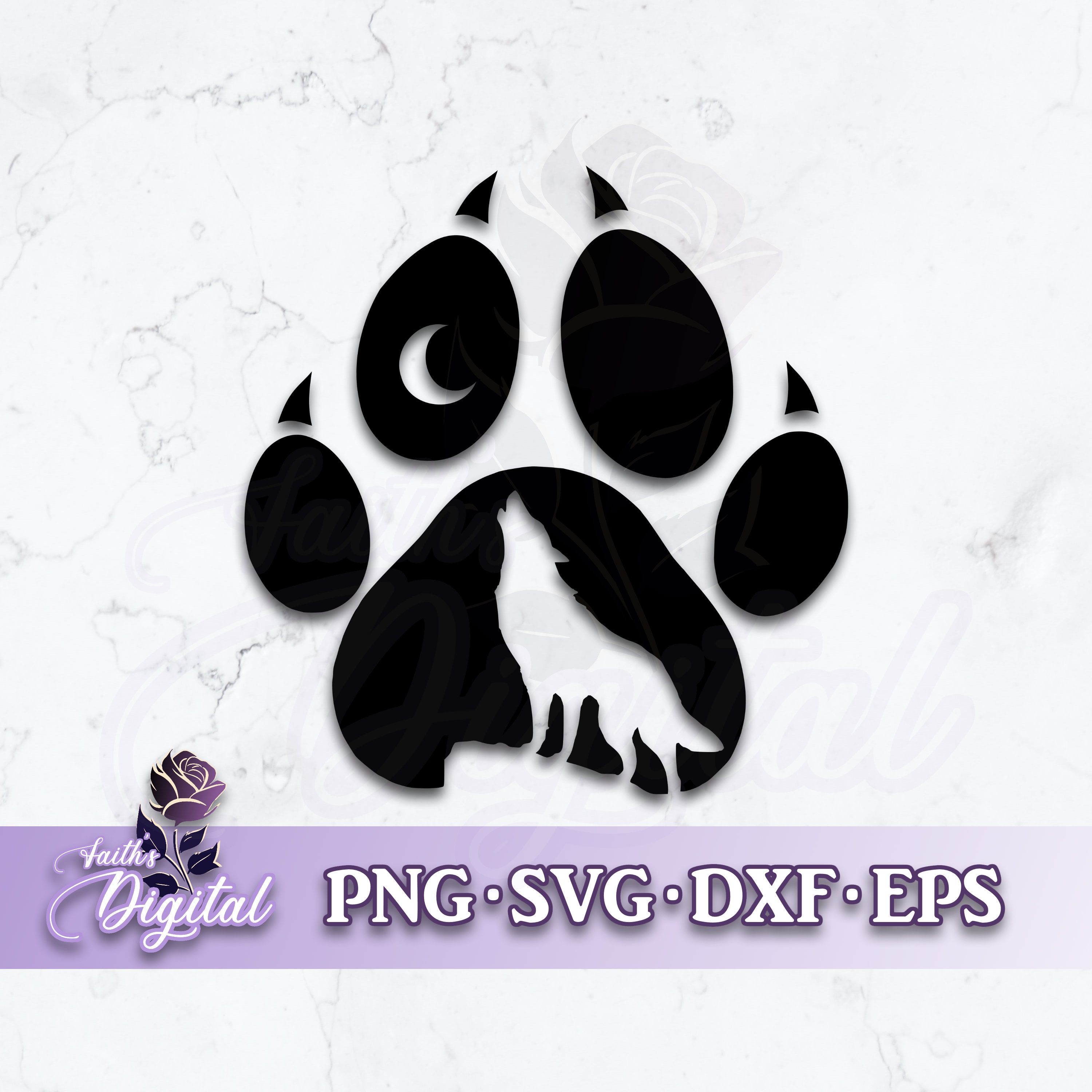 Wolf Paw Print Design