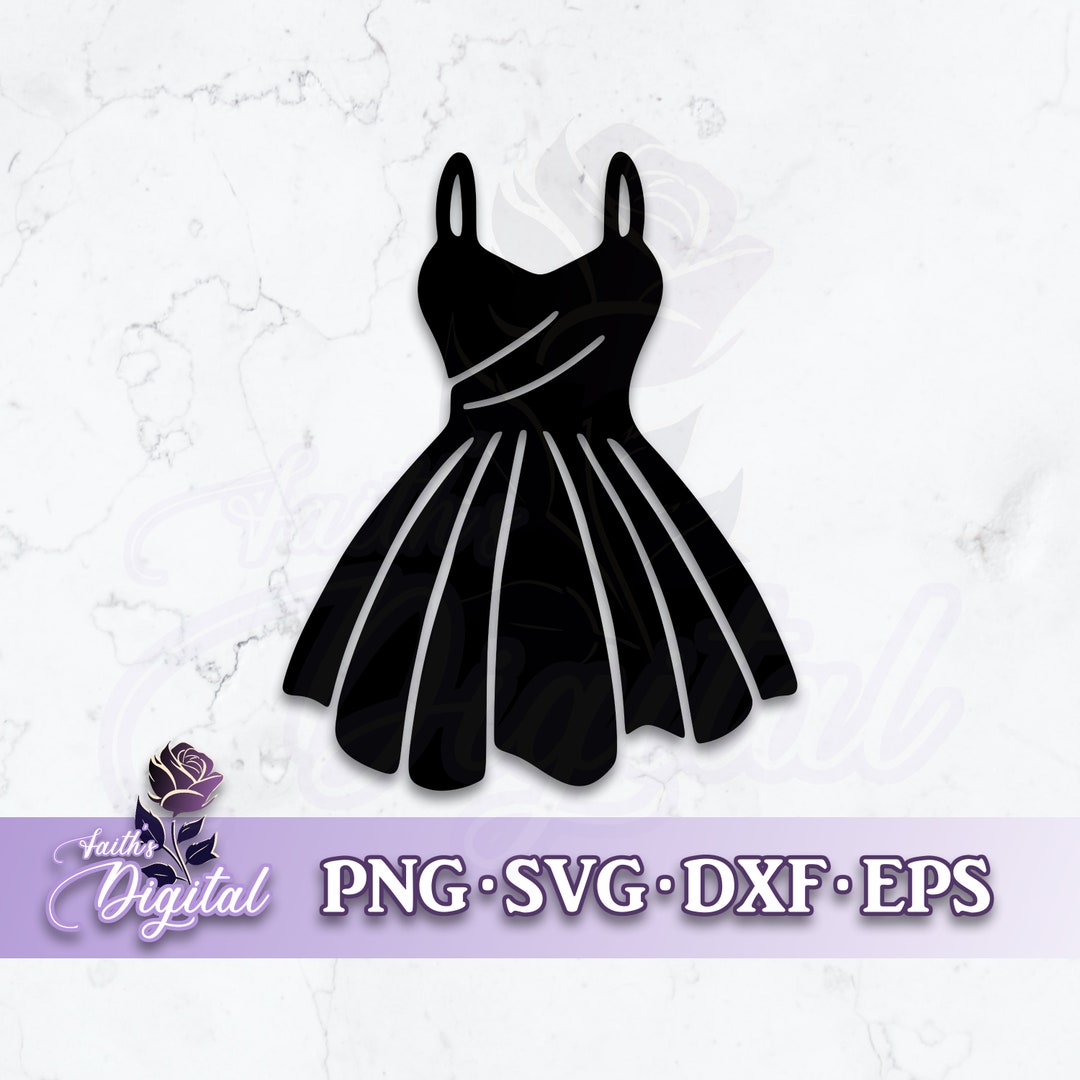 Dress - Instant Digital Download Svg, Png, Dxf, & Eps File - Etsy