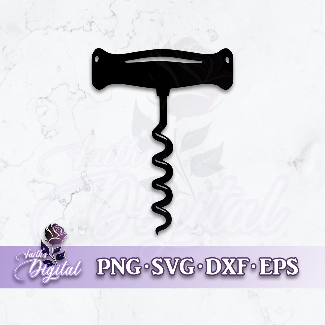 Corkscrew - Instant Download! Craft With Ease: Svg, Png, Dxf, & Eps ...