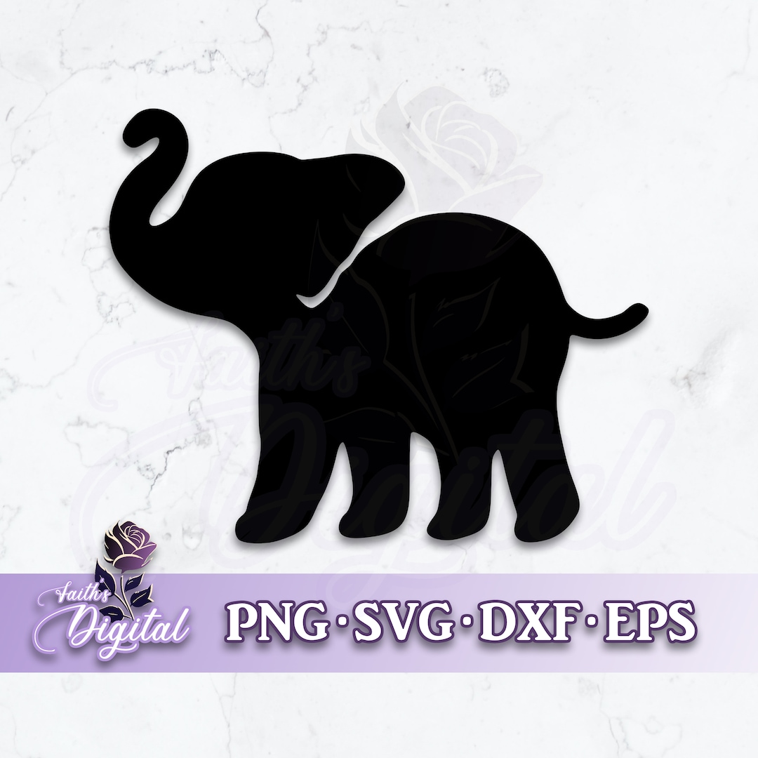 Elephant - Instant Download! Craft With Ease: Svg, Png, Dxf, & Eps ...