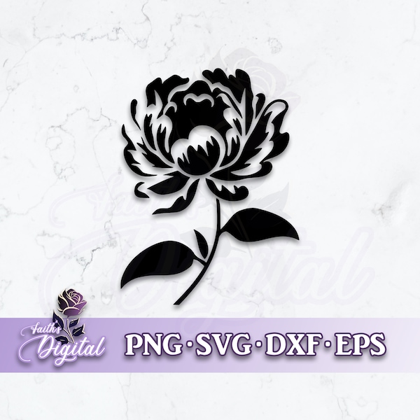 Peony Svg - Etsy
