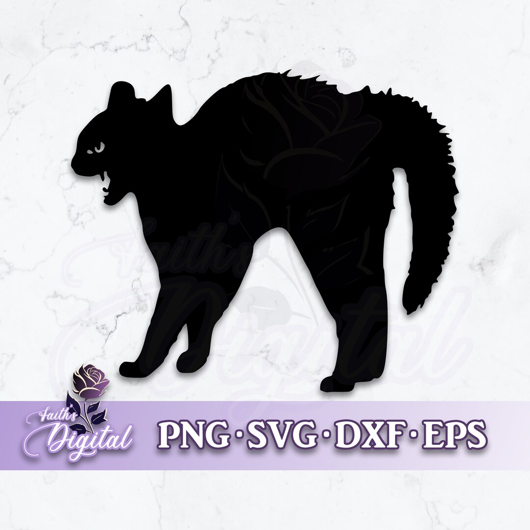 Scared Cat - Instant Download! Craft With Ease: Svg, Png, Dxf, & Eps ...