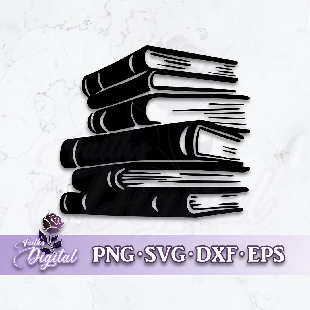 Book Stack - Instant Download! Craft With Ease: Svg, Png, Dxf, & Eps ...