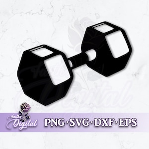 Dumbbell Instant Download Craft With Ease: Svg, Png, Dxf, & Eps Files ...