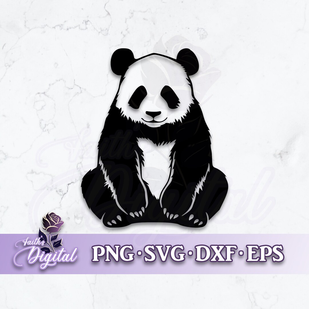 Panda - Instant Download! Craft With Ease: Svg, Png, Dxf, & Eps Files ...