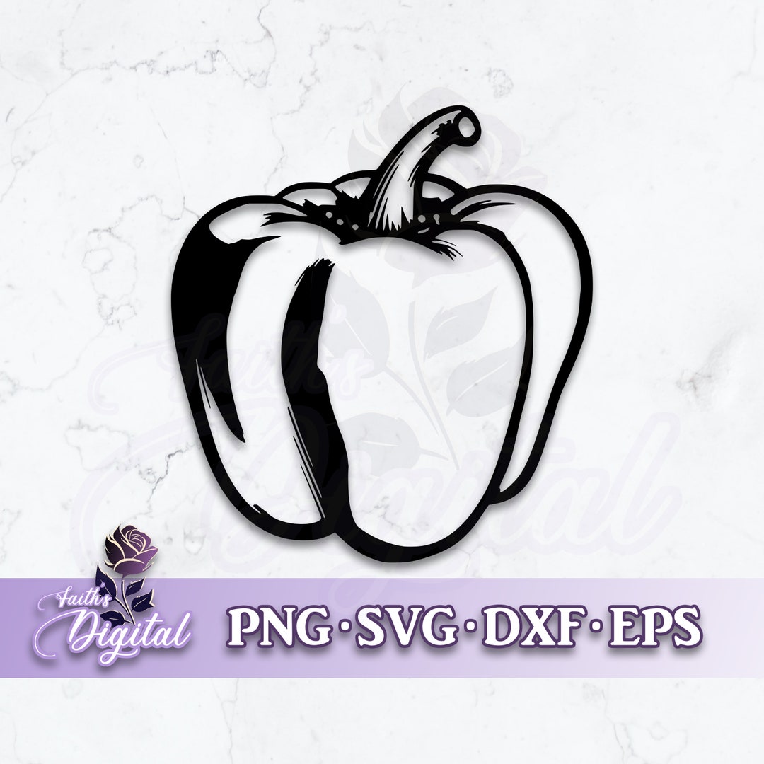 Bell Pepper - Instant Download! Craft With Ease: Svg, Png, Dxf, & Eps ...