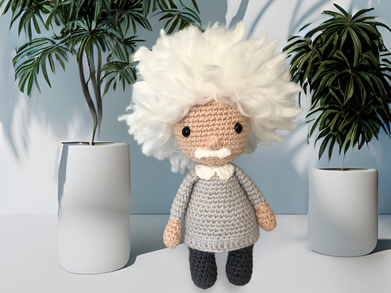 Crocheted Doll Albert Einstein Amigurumi Doll Luxury Gift - Etsy