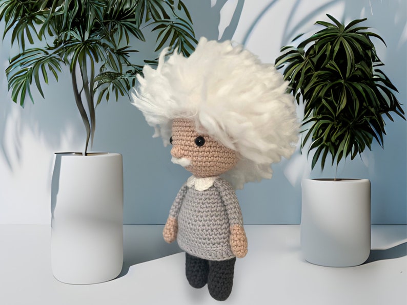 Crocheted Doll Albert Einstein Amigurumi Doll Luxury Gift - Etsy