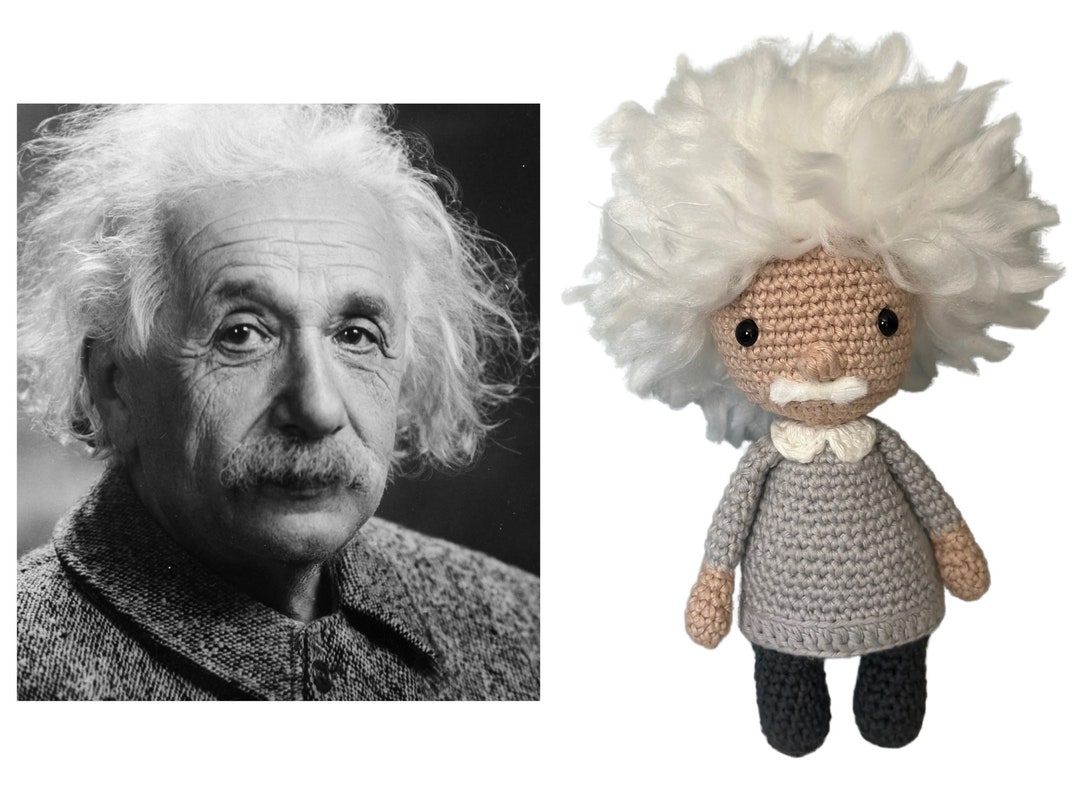 Crocheted Doll Albert Einstein Amigurumi Doll Luxury Gift - Etsy