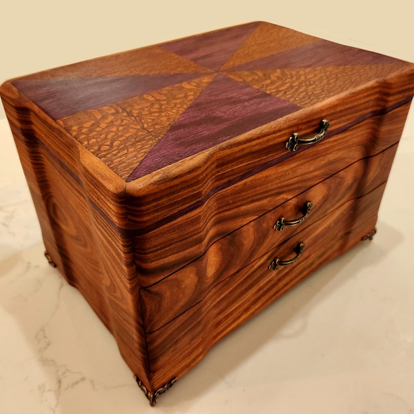 Exotic Wood Jewelry Box - Etsy