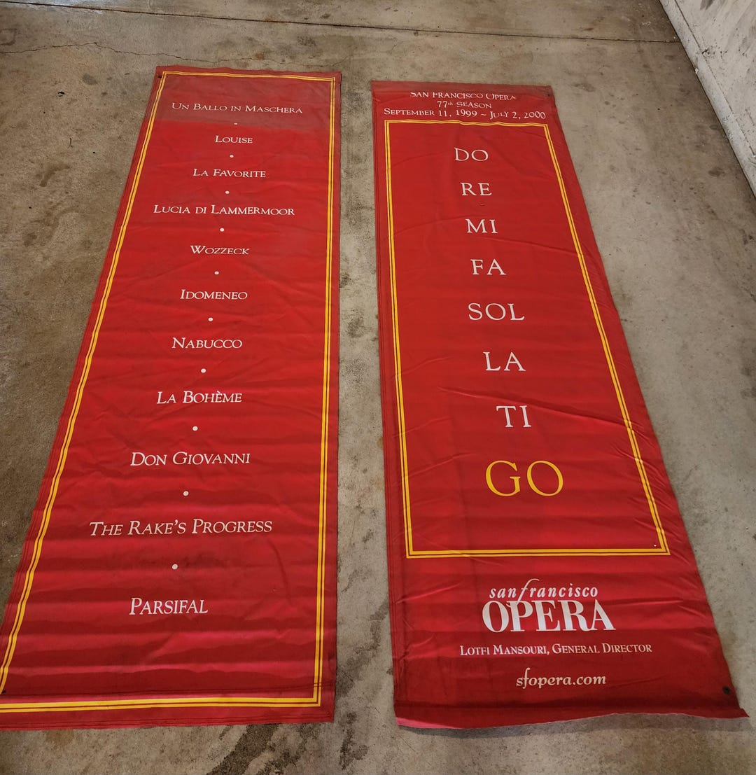 San Francisco Opera 1999–2000 Double-sided Banners (pair) – Rare City ...