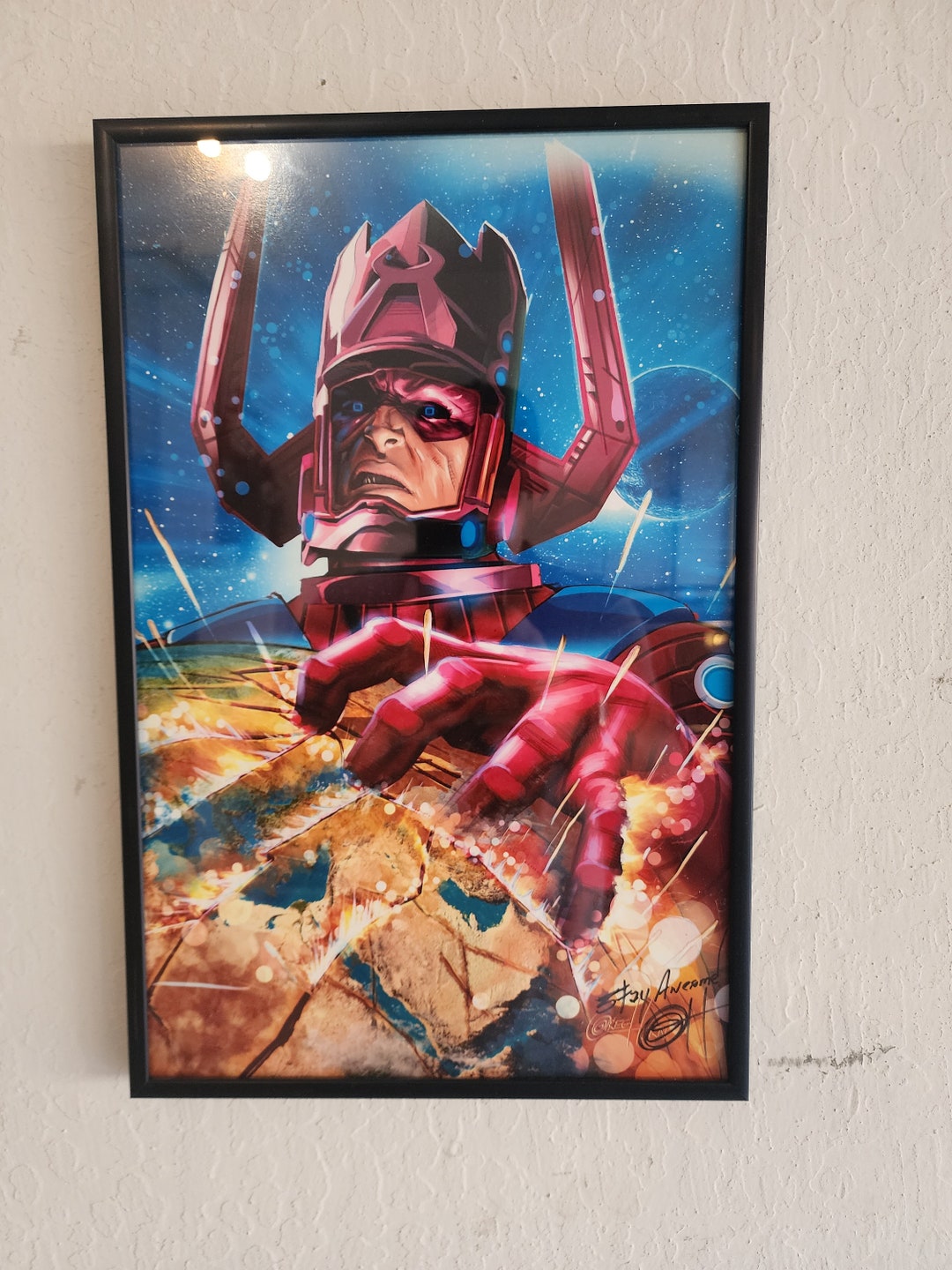 Greg Horn Signed Marvel Comics Galactus Poster Framed! - Etsy