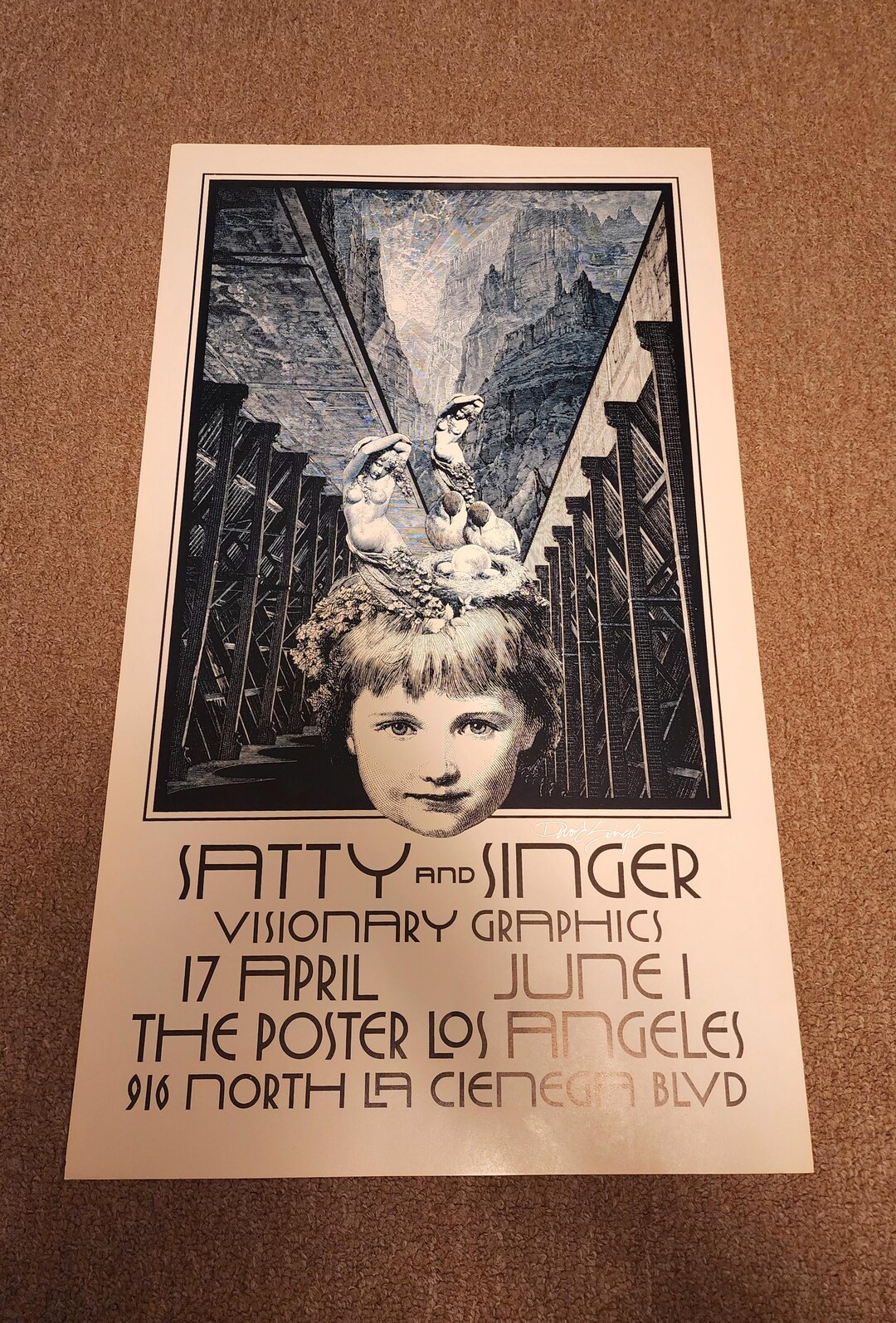 Satty and Singer - Los Angeles 1970 Art Show Poster - Signed by David ...