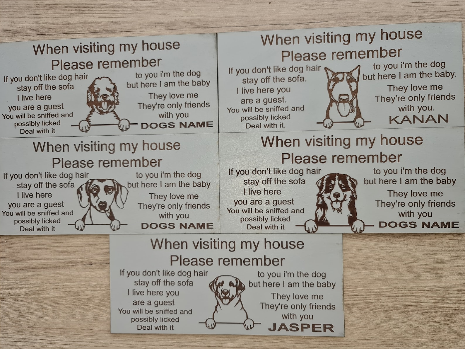 Dogs House Rules for Visitors - Etsy UK