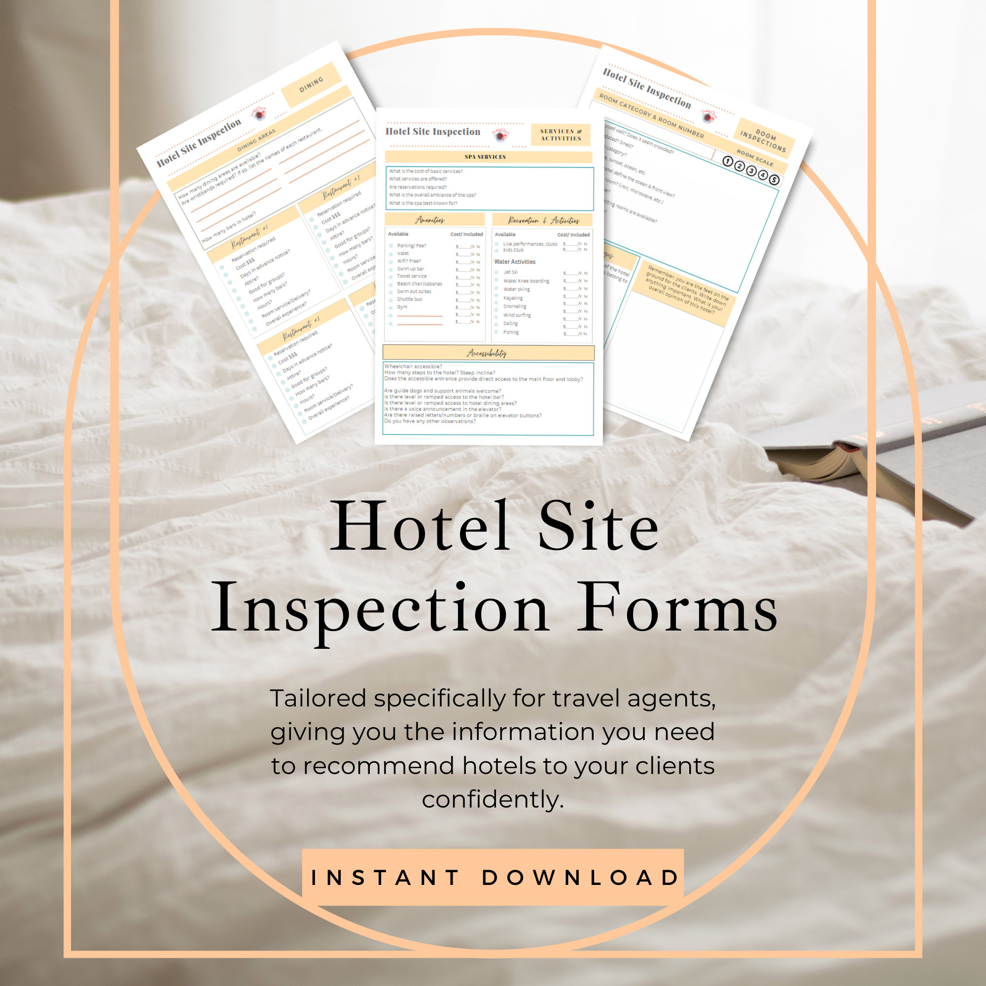 Travel Agent Hotel Site Inspection PDF - Etsy