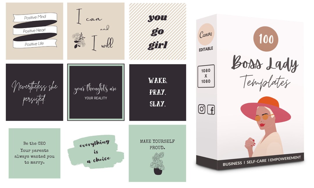 200 Editable Empowerment Templates - Etsy