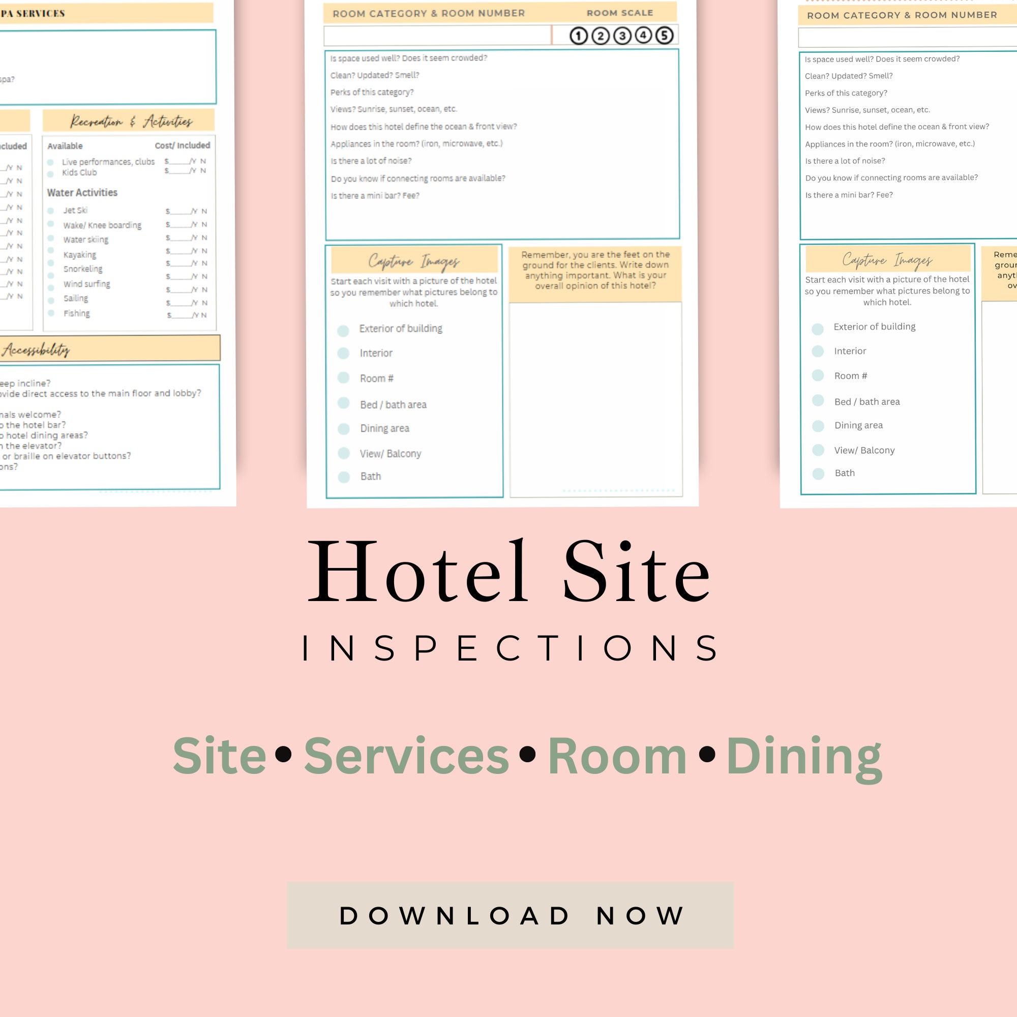 Travel Agent Hotel Site Inspection PDF - Etsy