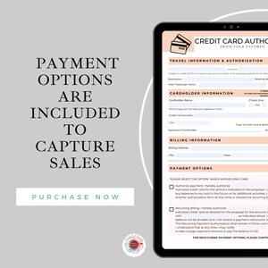 Editable Digital Credit Card Form for Travel Agents - Etsy