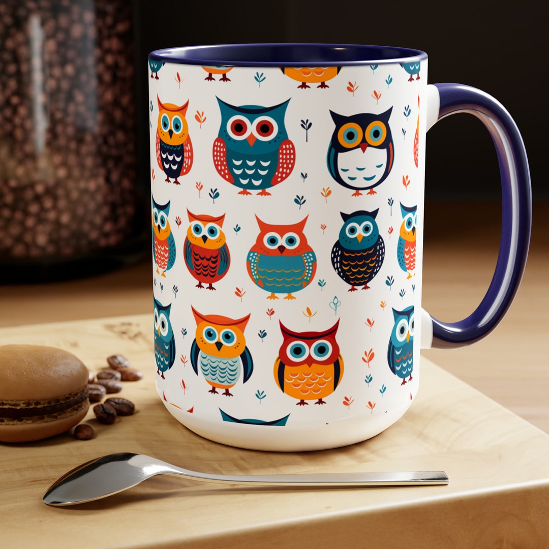 GOOFY OWL Two-tone Coffee Mugs 15oz - Etsy