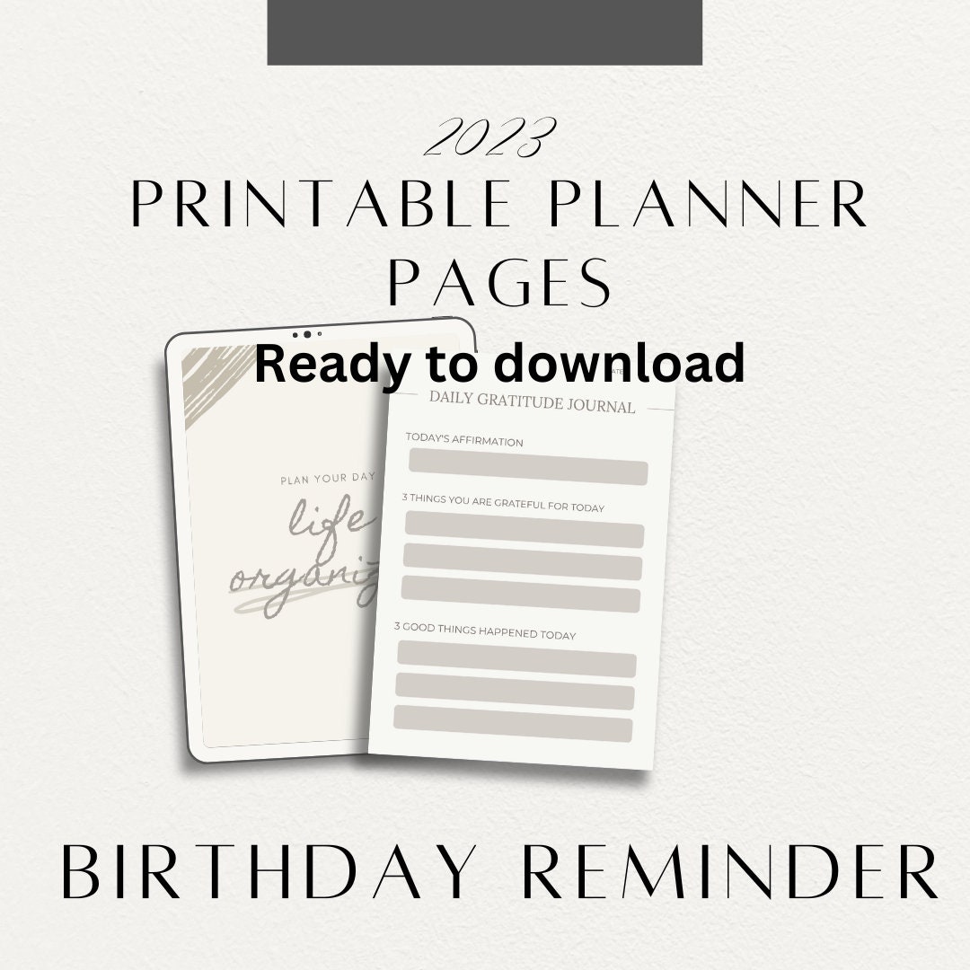 Printable Birthday Reminder Template - Etsy