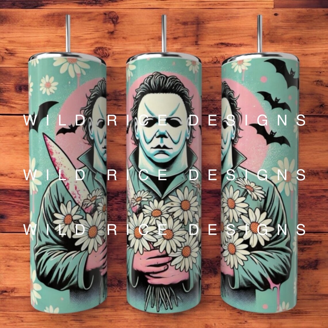 Scary Movie Killer Daisy Horror Spooky Halloween Fall Pink Teal 20 Oz ...