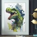 Trex Dinosaur T-rex, Tyrannosaurus Rex Watercolor, Art Print, Poster ...