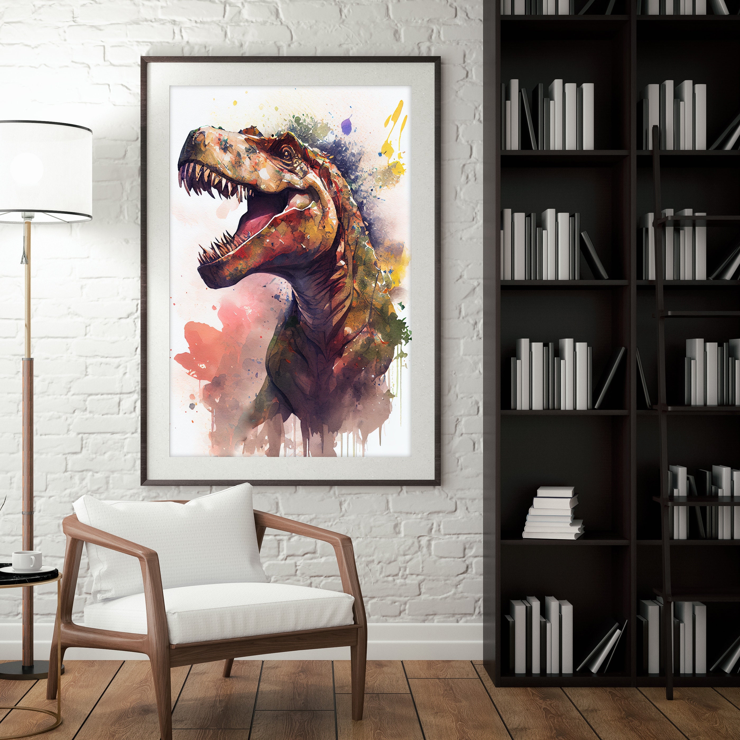 Trex Dinosaur T-rex, Tyrannosaurus Rex Watercolor, Art Print, Poster ...
