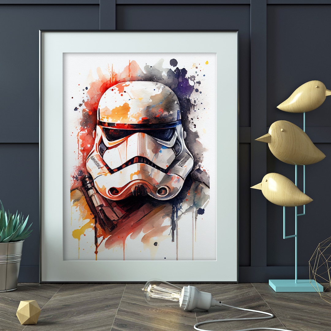 Storm Trooper Star Wars Watercolor, Art Print, Poster, Wall Art - Etsy