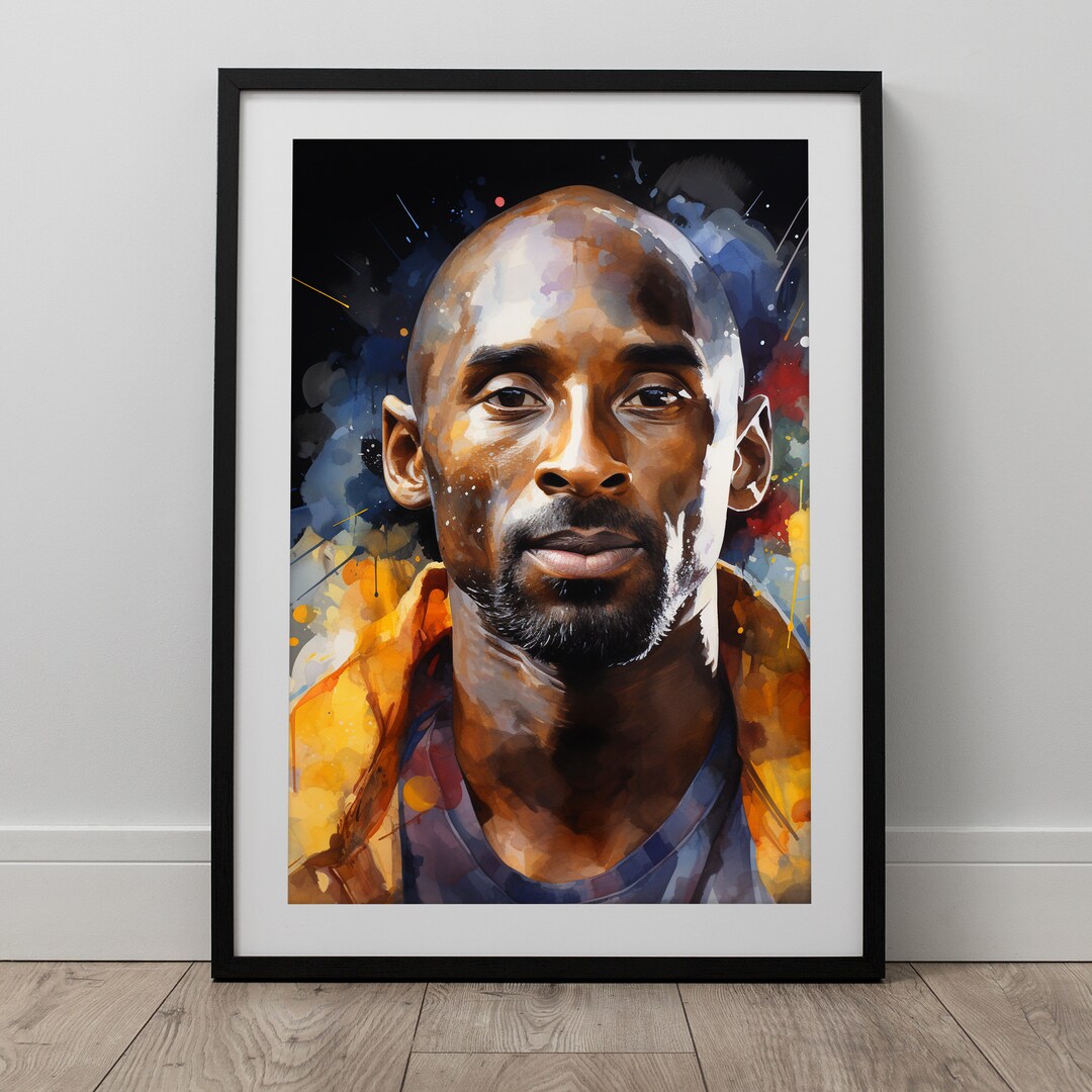 Kobe Bryant Portrait, Fan Art, Painting, Art Print, Poster, Wall Art ...