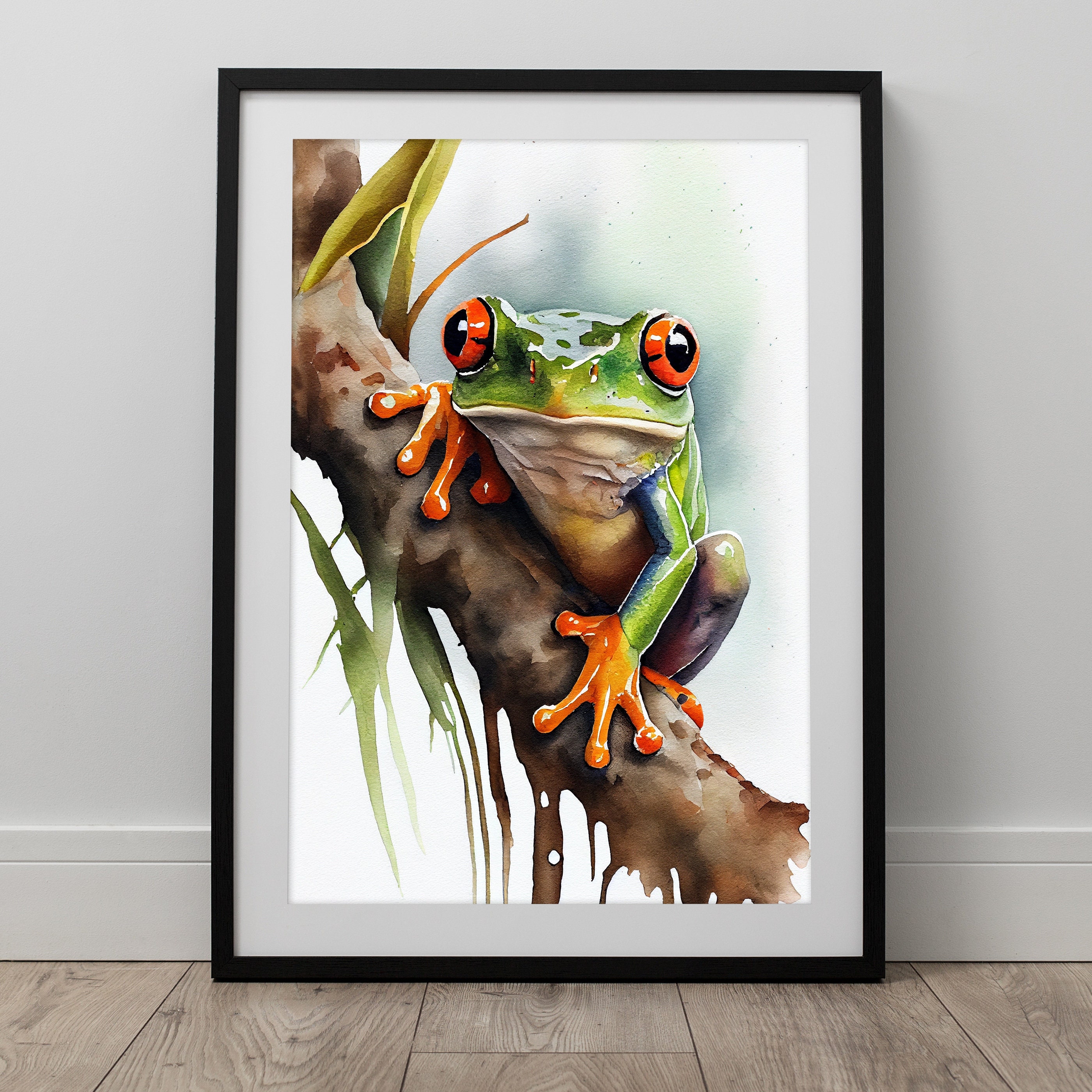 Tree Frog Watercolor, Art Print, Poster, Wall Art, Digital Download ...
