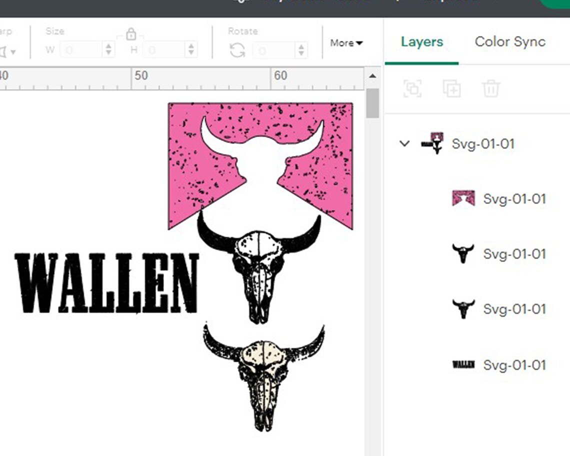 Wallen Bullhead SVG, Country Western Svg,wallen Bull Skull Svg, Cowboy ...