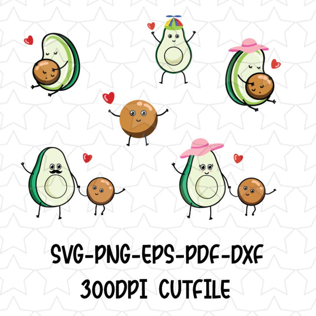 Avocado Svg Bundle, Mamacado Svg Bundle, Avocado Family Svg,papacado ...