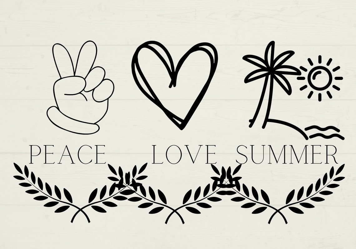 Peace Love Summer PNG, Cricut,peace Love Summer Sublimation Download ...