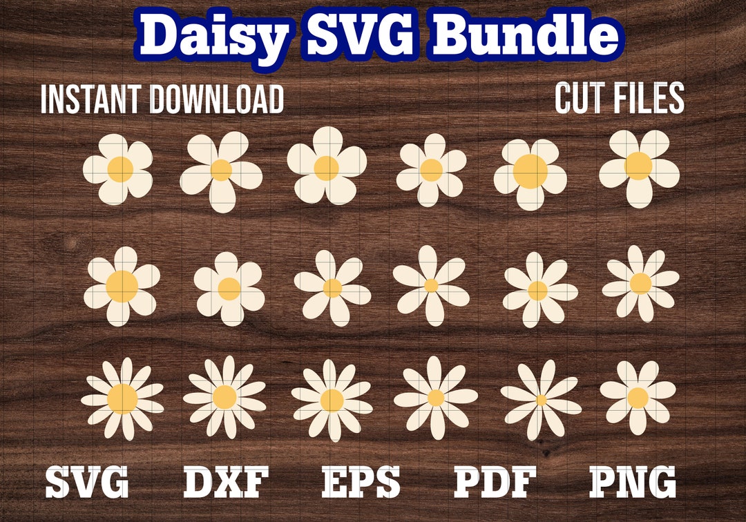 Daisy SVG Bundle Daisy Flower Svg Cutfile Spring Svg - Etsy UK