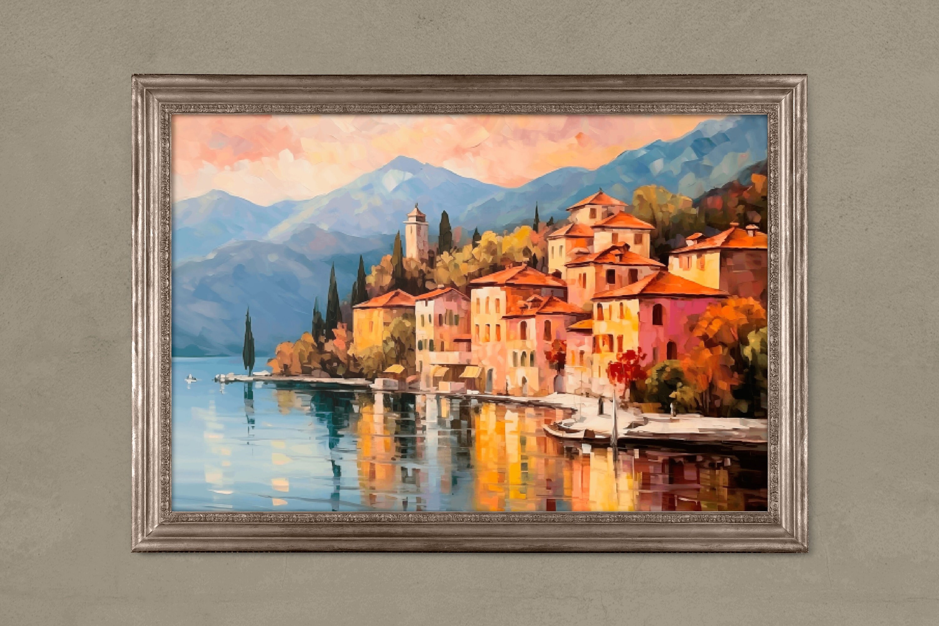 Lake Como Art, Italy Wall Art, Room Wall Art, Home Decor, Room Wall Art ...