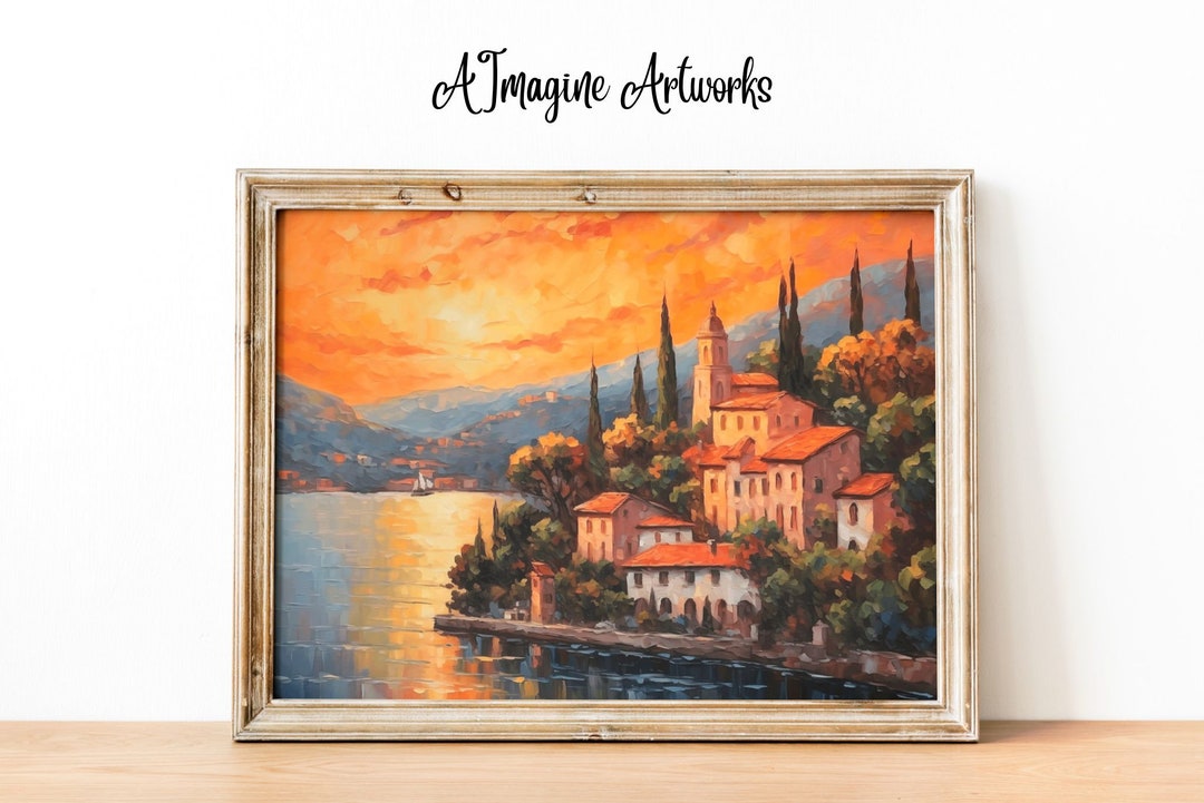 Lake Como Art, Italy Wall Art, Room Wall Art, Home Decor, Room Wall Art ...